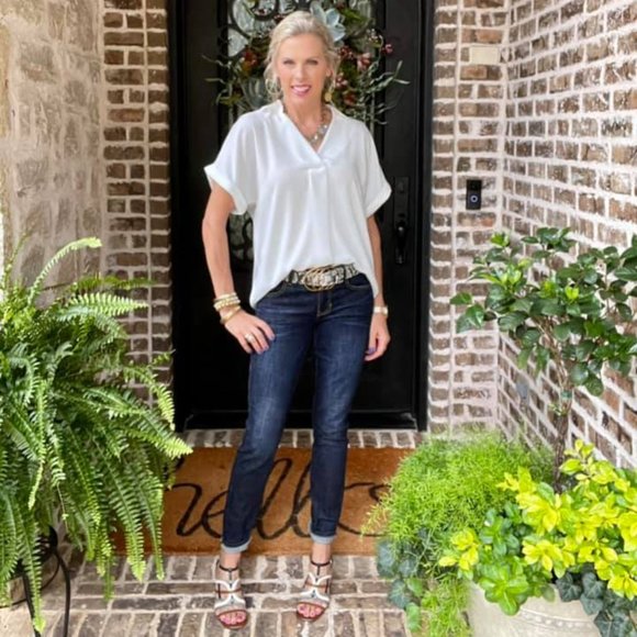 CAbi | Tops | Cabi 465 Replay Blouse Fall 221 Large Euc | Poshmark